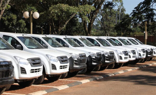Joy as President ED Mnangagwa dishes out 100 Isuzu double cab vehicles ...